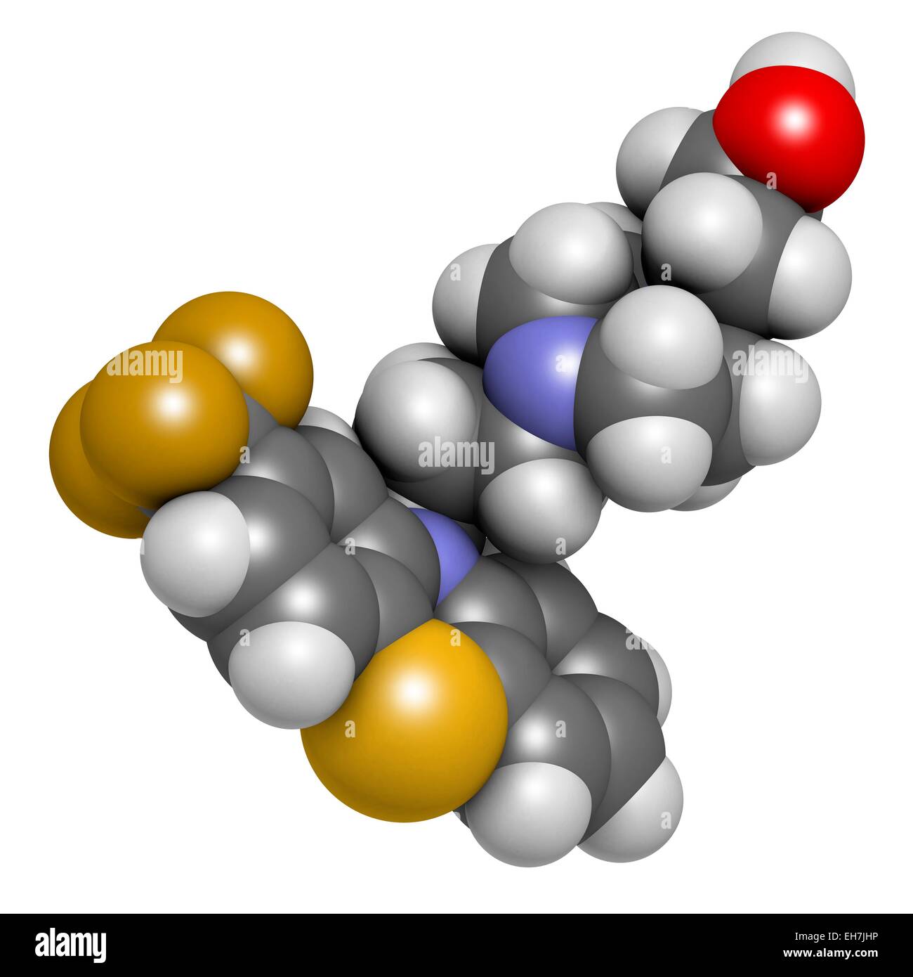 Fluphenazine antipsychotic drug molecule Stock Photo - Alamy