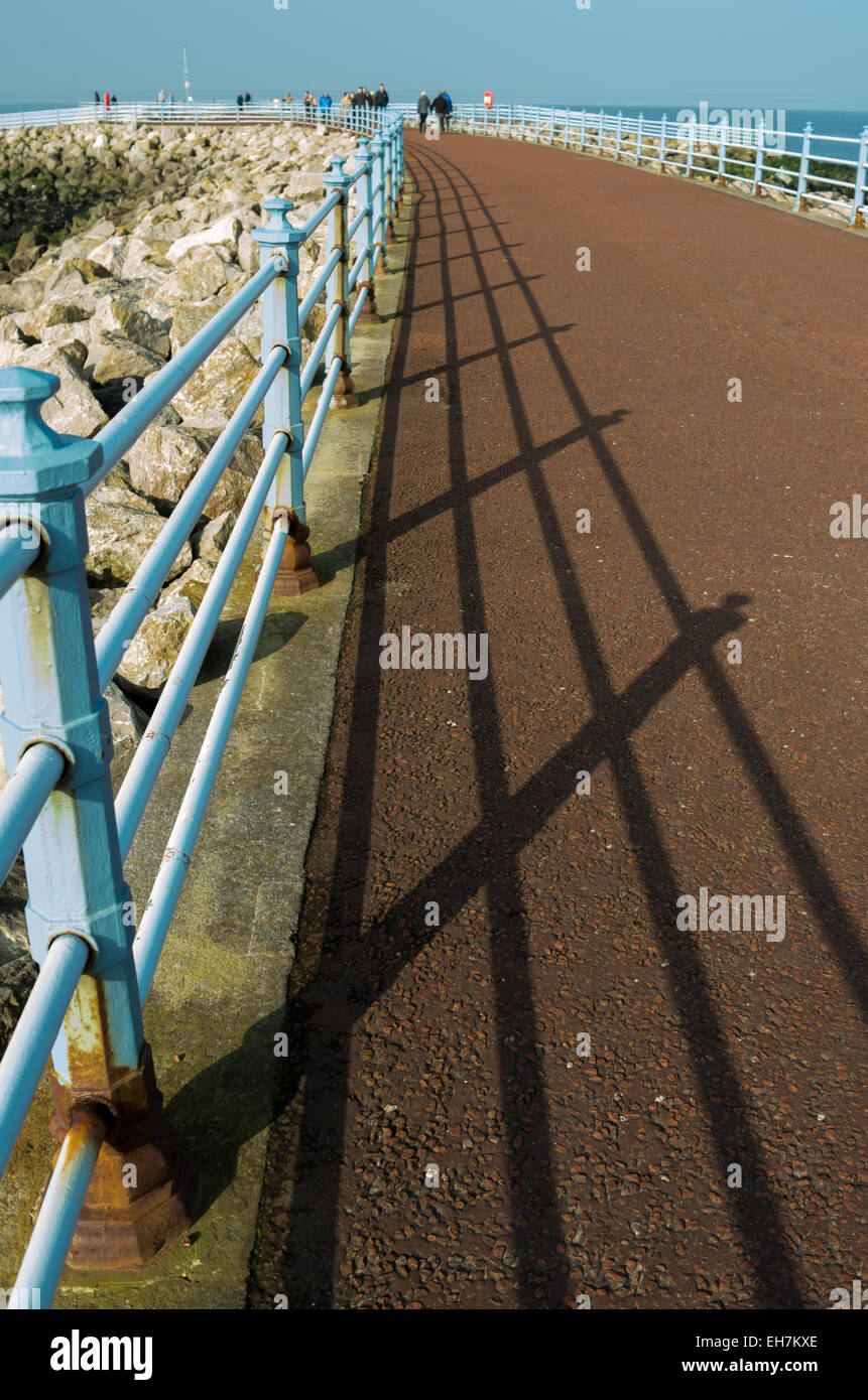 The Stone Pier on Morecambe Sea Front Stock Photo - Alamy