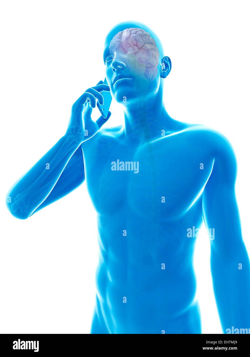 Person using a mobile phone, illustration Stock Photo - Alamy