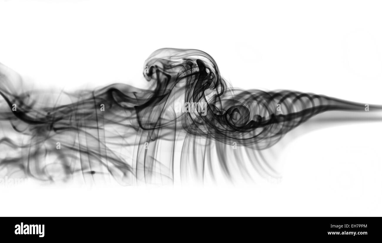 Abstraction: white mystic smoke pattern over white background Stock ...