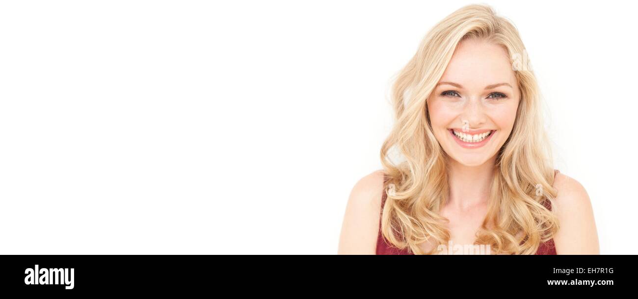 Front view smiling beautiful Cut Out Stock Images & Pictures - Alamy