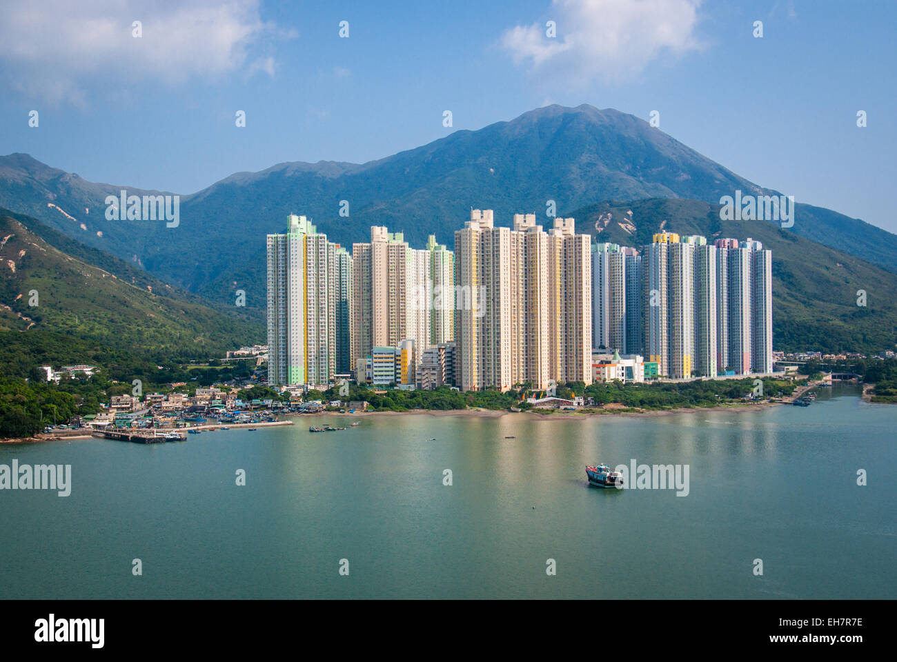 "Suburbs" of Hong Kong consist of high-density neighbourhoods of sky ...