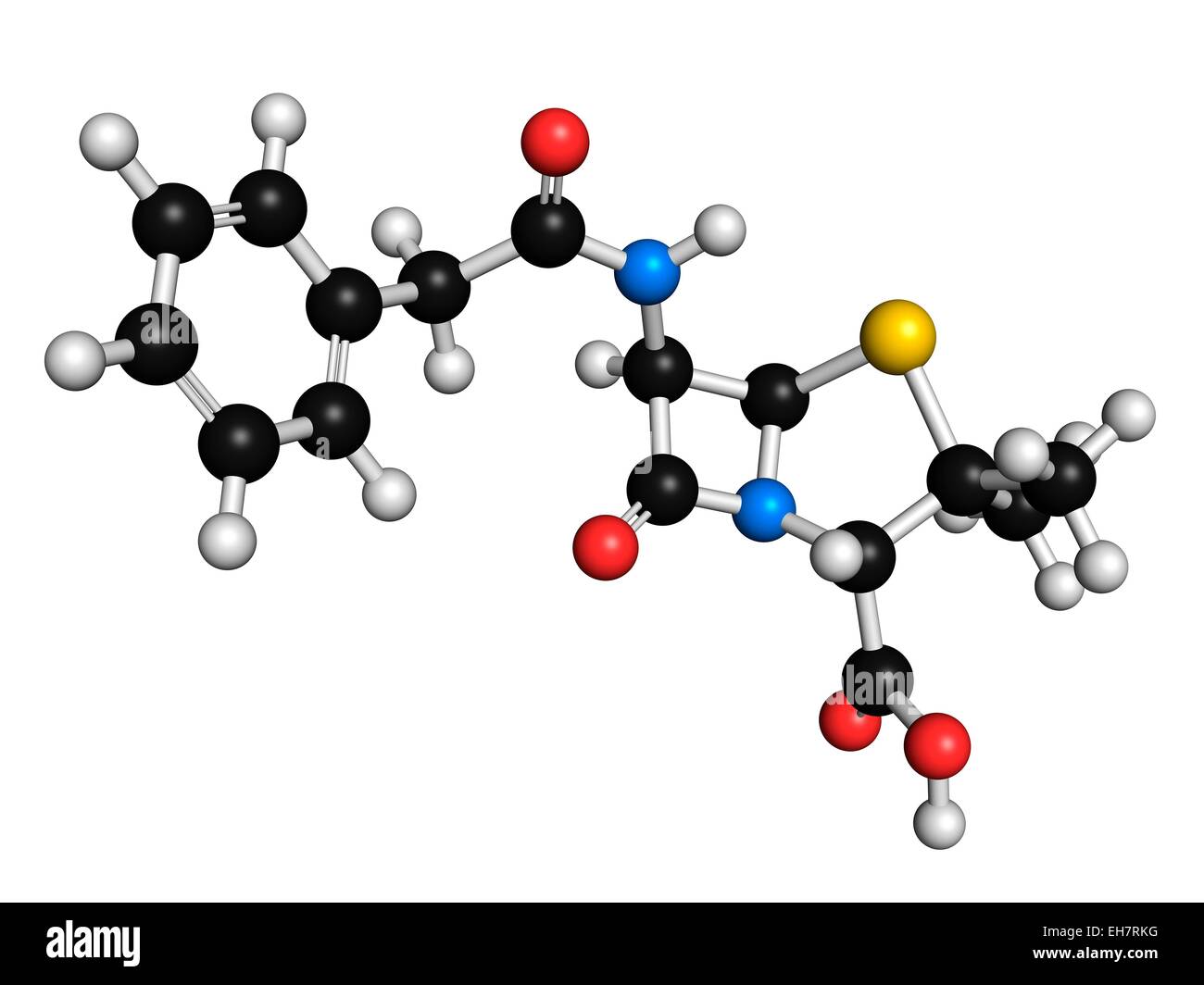 Penicillin molecule model and bacteria hi-res stock photography and ...
