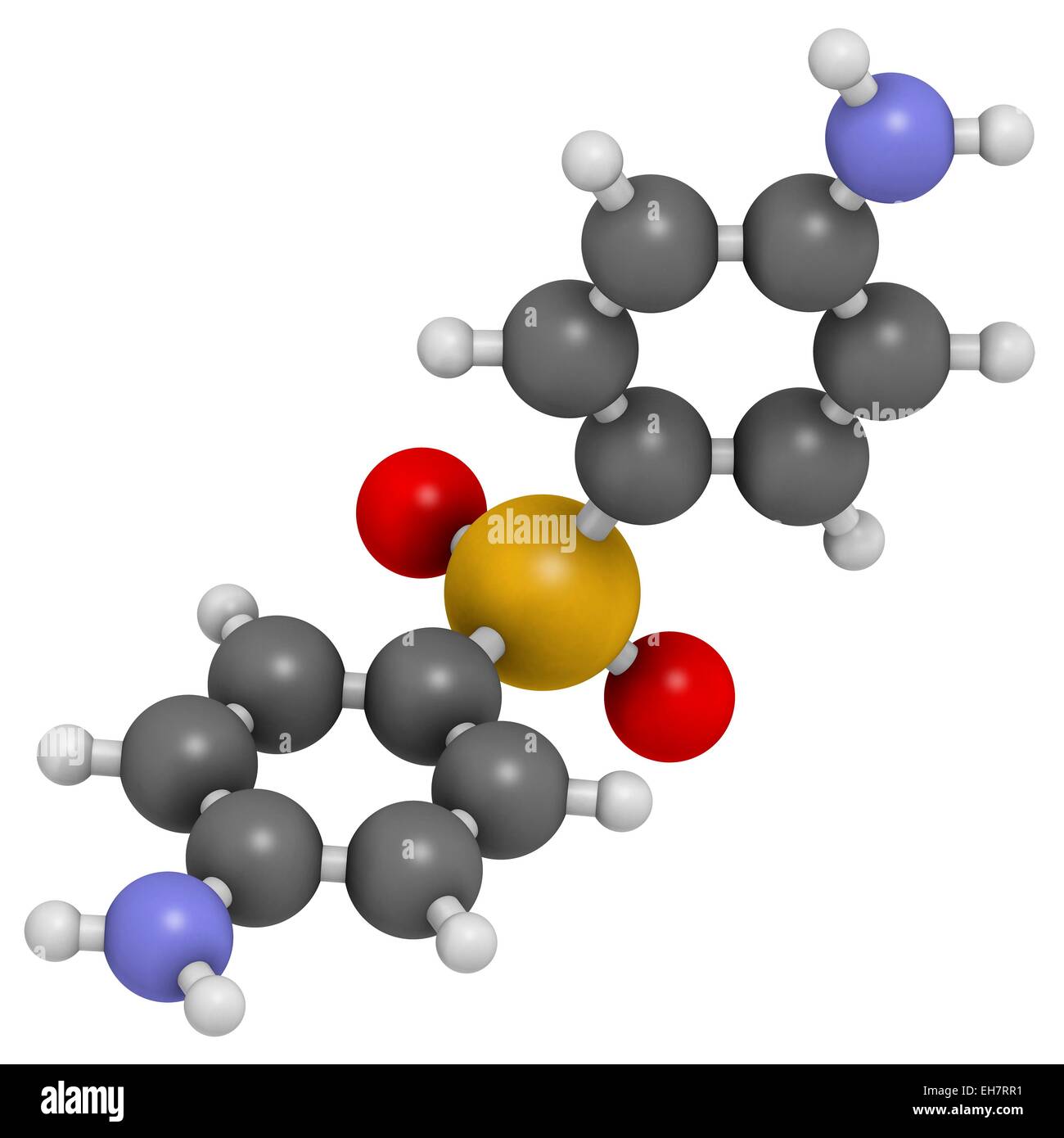 Dapsone antibacterial drug molecule Stock Photo - Alamy