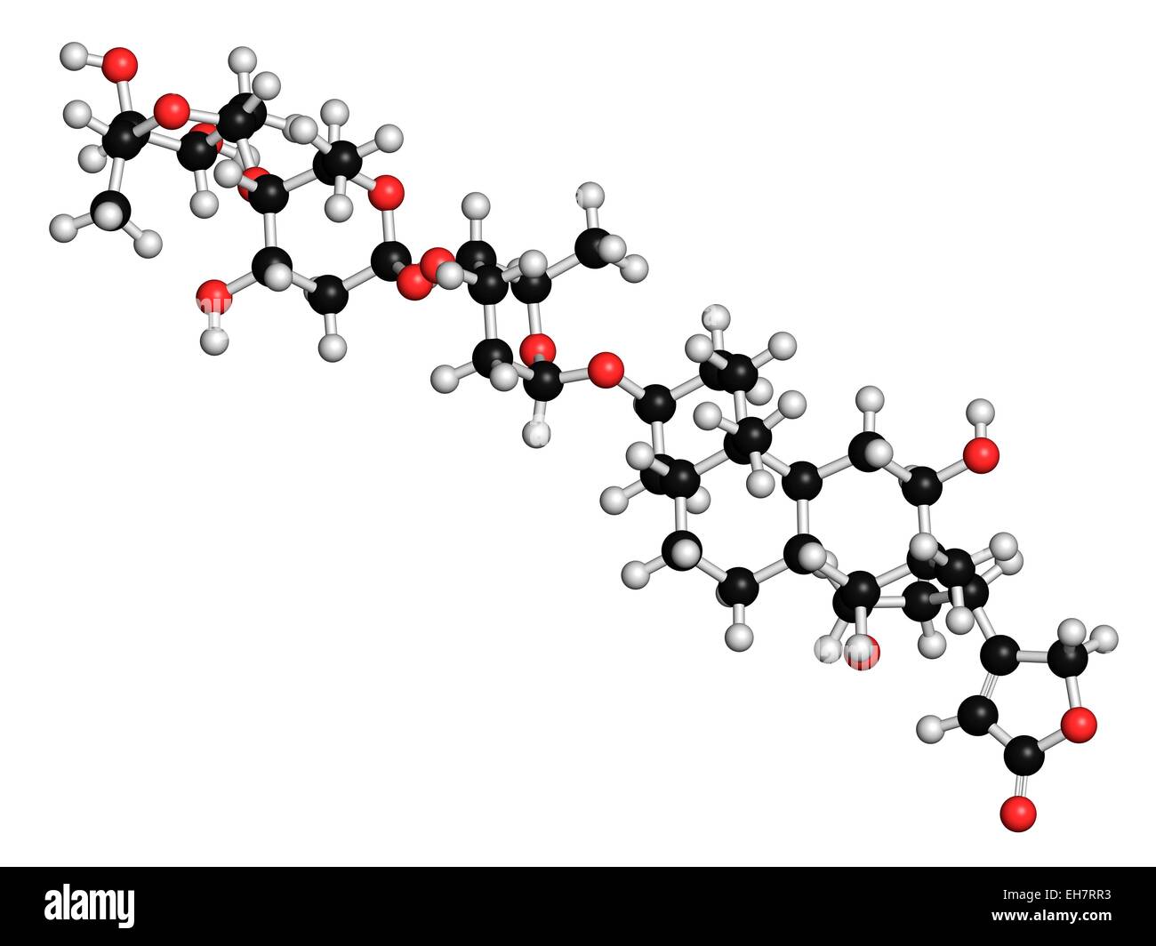 Digoxin heart failure drug molecule Stock Photo - Alamy