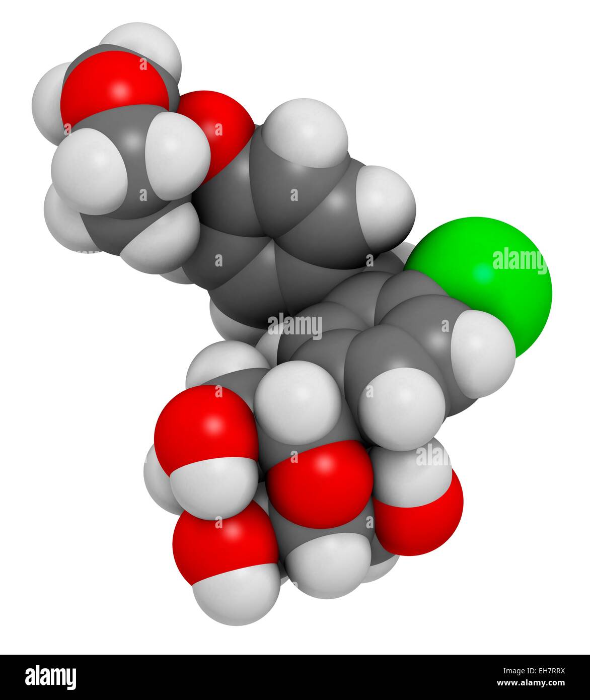 Empagliflozin diabetes drug molecule Stock Photo - Alamy