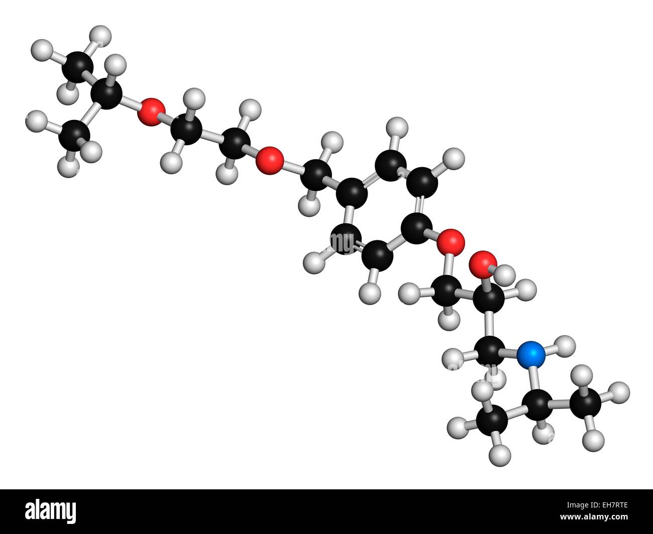 Bisoprolol beta blocker drug molecule Stock Photo - Alamy