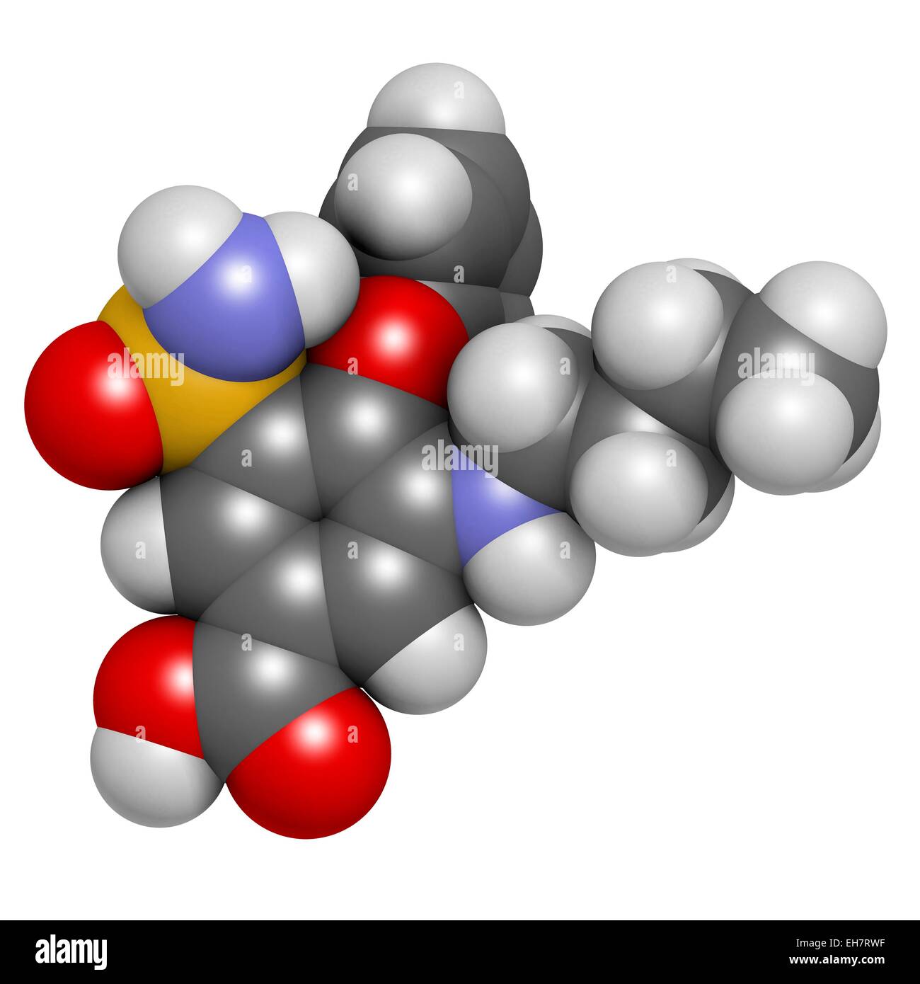 Bumetanide heart failure drug molecule Stock Photo - Alamy