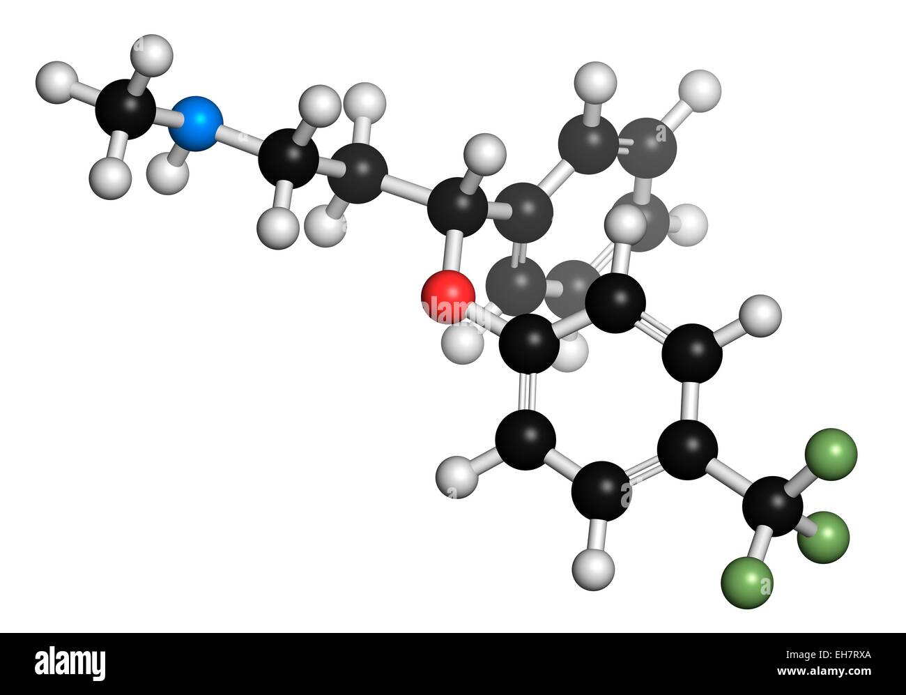 Fluoxetine antidepressant drug molecule Stock Photo - Alamy