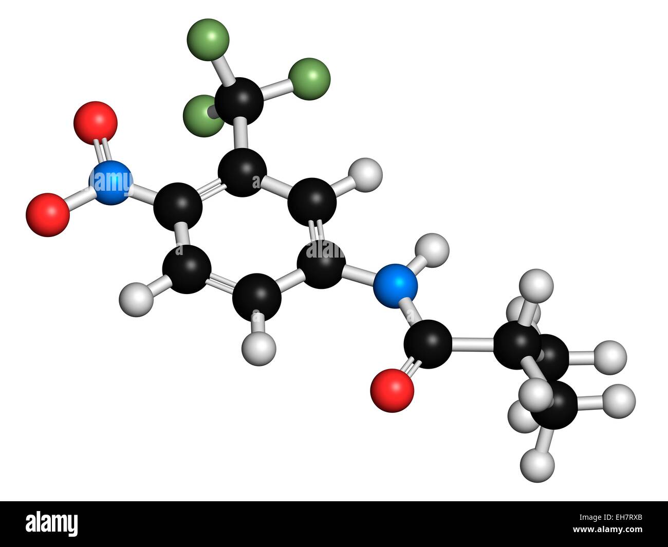Flutamide prostate cancer drug molecule Stock Photo - Alamy