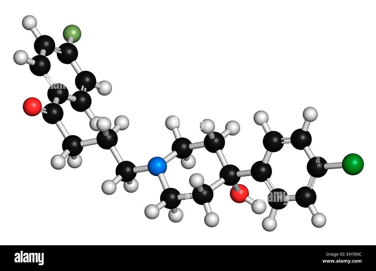Haloperidol antipsychotic drug molecule Stock Photo - Alamy