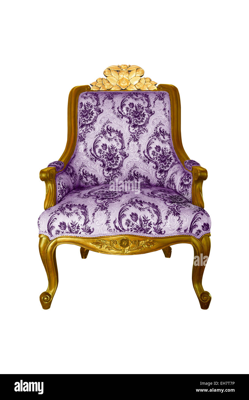 Baroque Chair on white background Stock Photo - Alamy