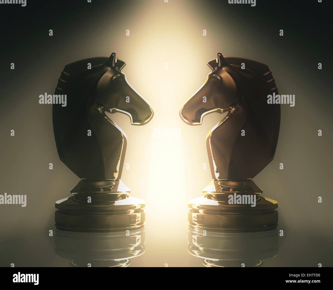 Knight chess pieces, illustration Stock Photo - Alamy
