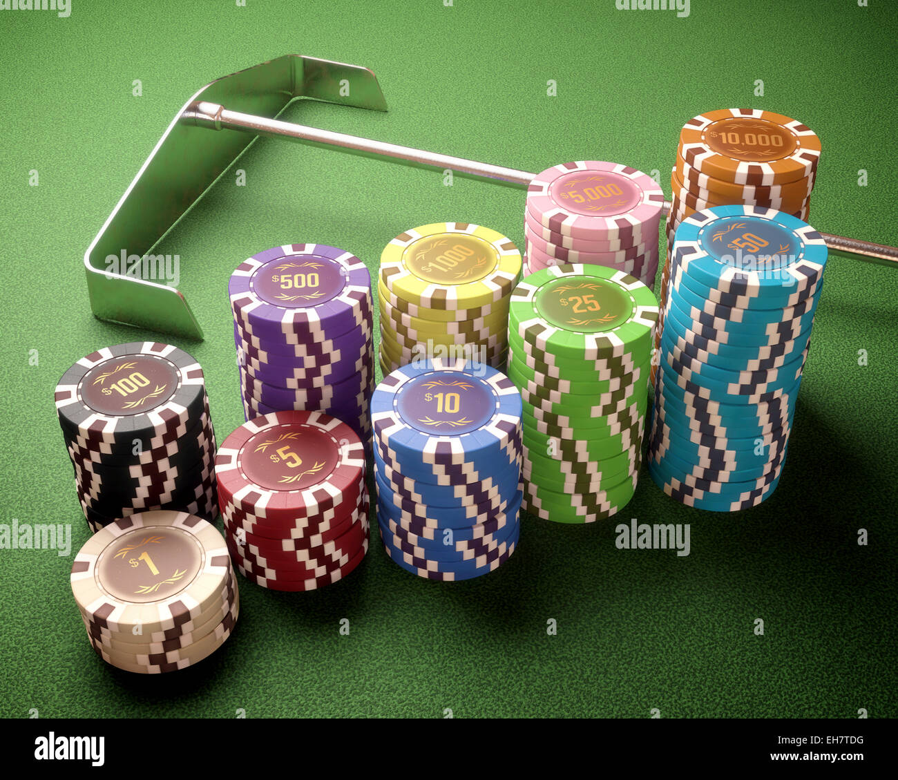 Stacks of gambling chips, illustration Stock Photo - Alamy