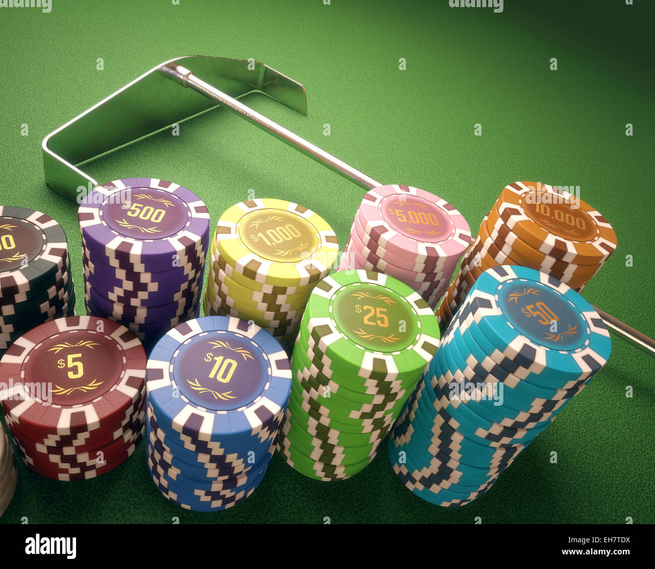 Stacks of gambling chips, illustration Stock Photo - Alamy