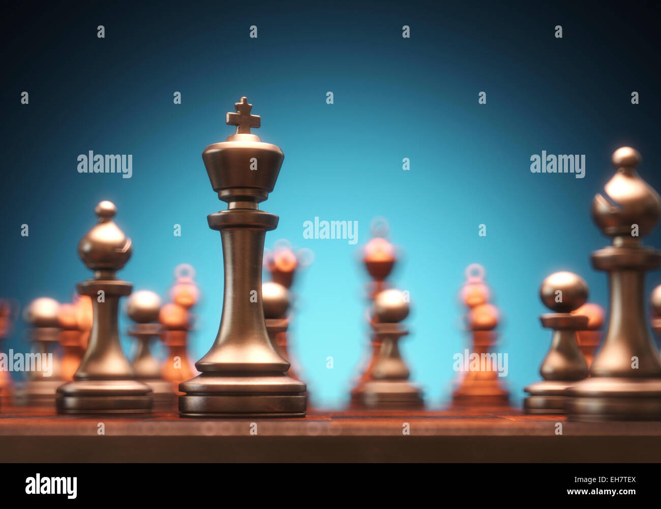 Chess board and pieces, illustration Stock Photo - Alamy