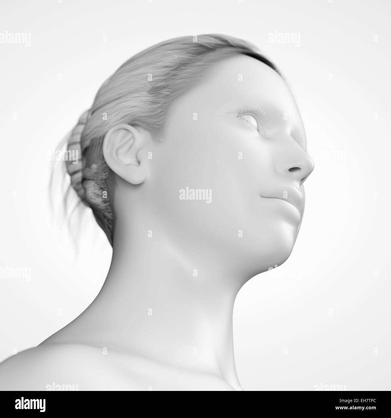 3d human head Black and White Stock Photos & Images - Alamy