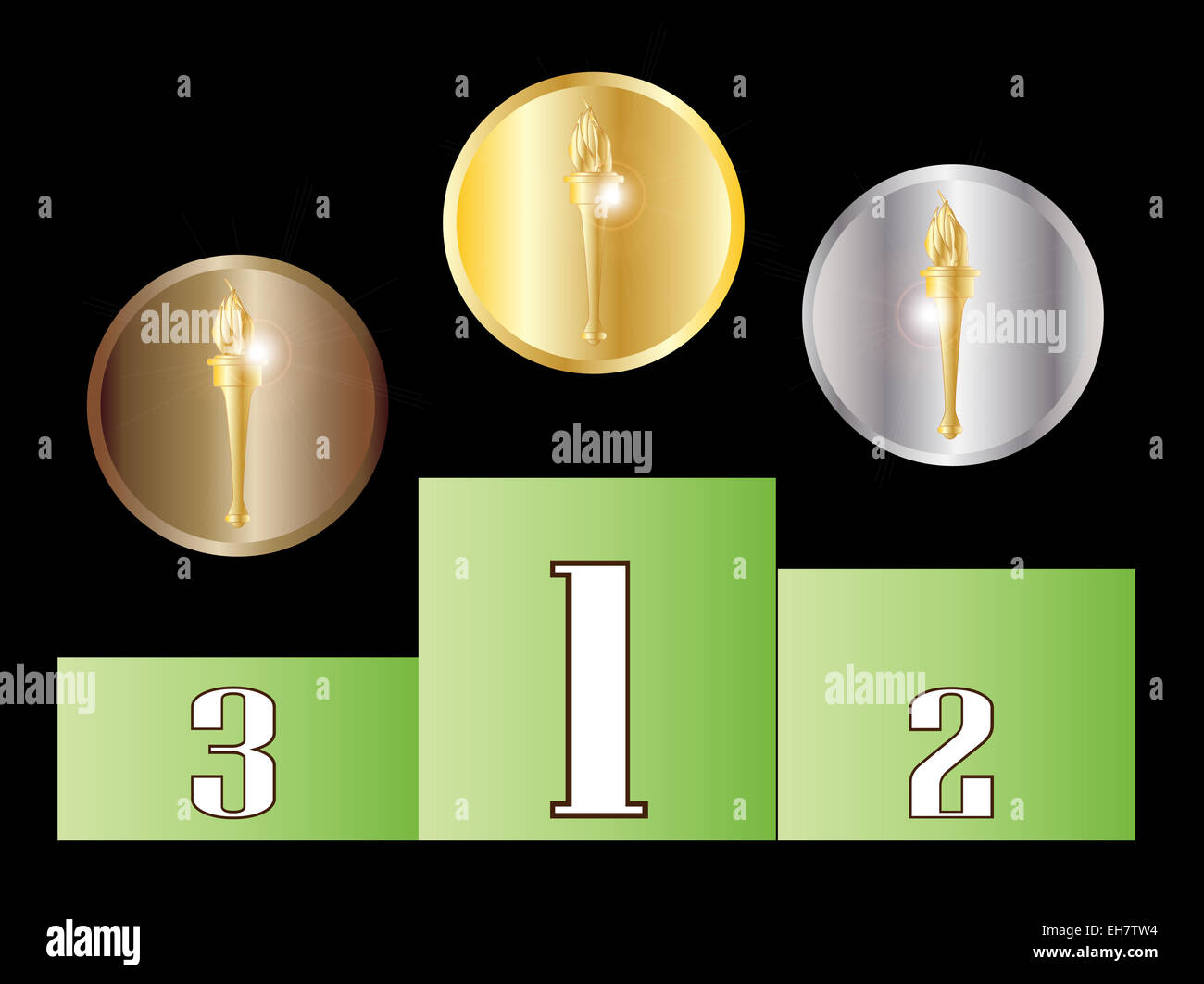 Olympic podium medals hi-res stock photography and images - Alamy