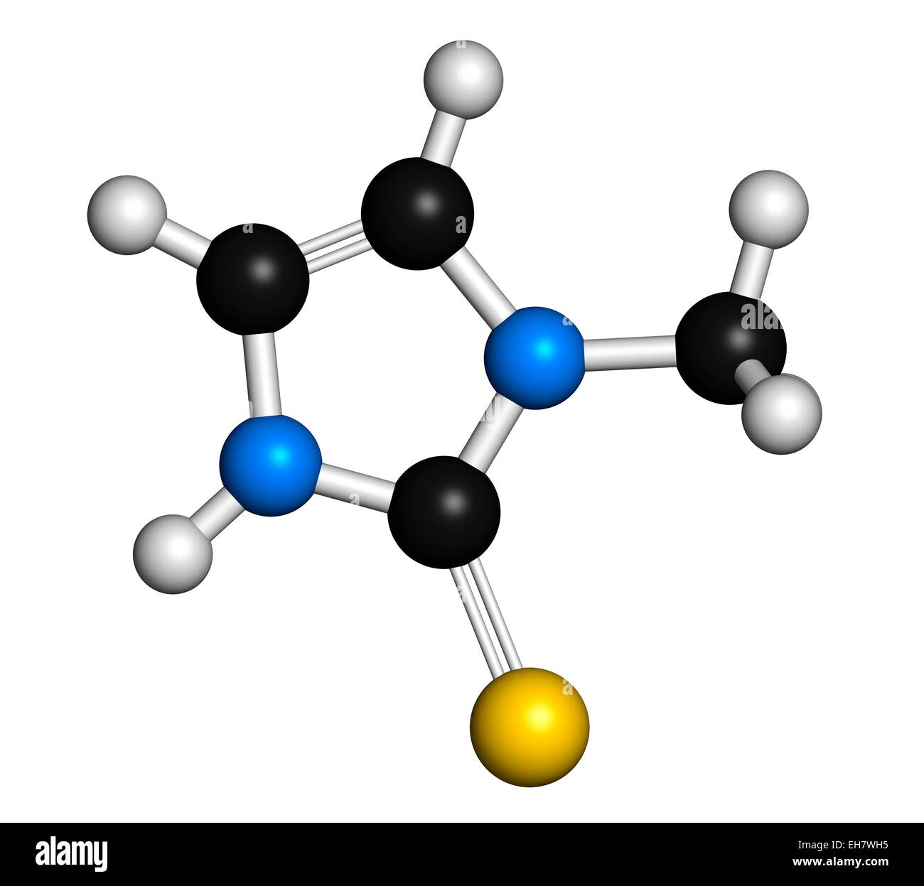 Methimazole hyperthyroidism drug molecule Stock Photo - Alamy