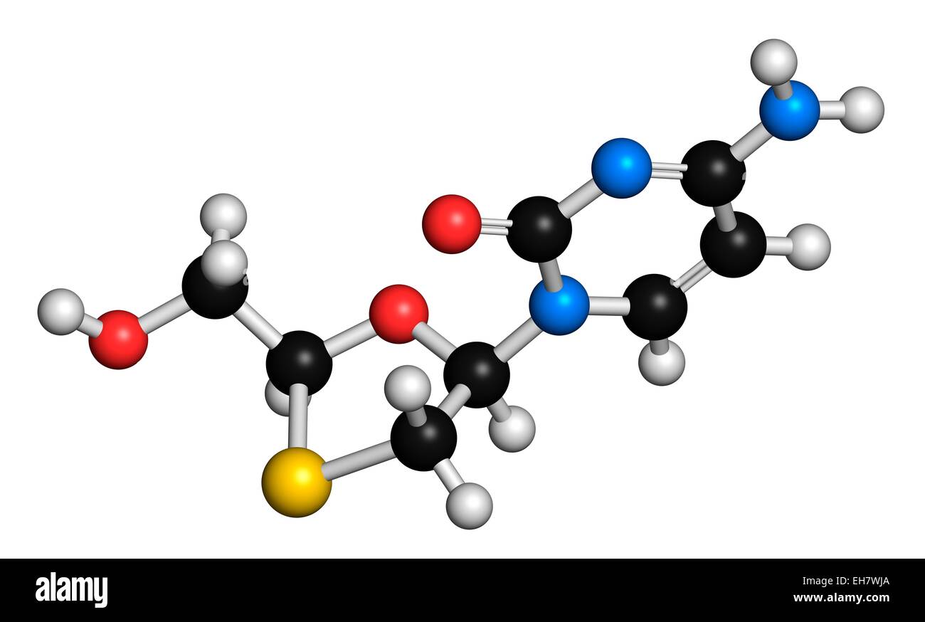 Lamivudine (3TC) antiviral drug molecule Stock Photo - Alamy