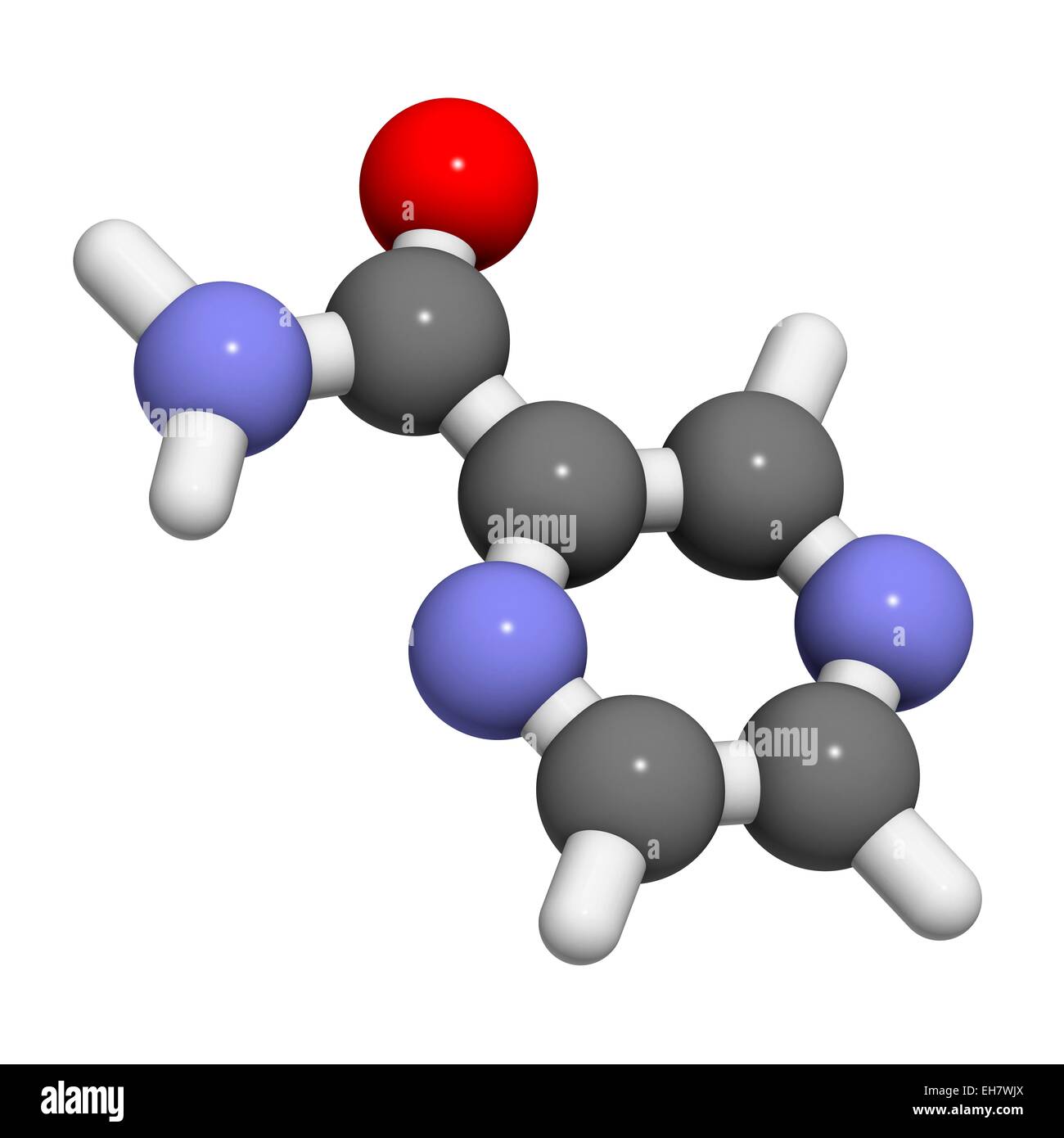 Pyrazinamide tuberculosis drug molecule Stock Photo - Alamy