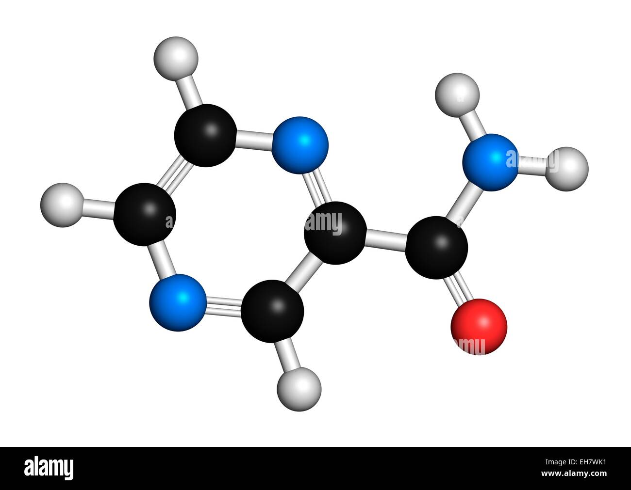 Pyrazinamide tuberculosis drug molecule Stock Photo - Alamy