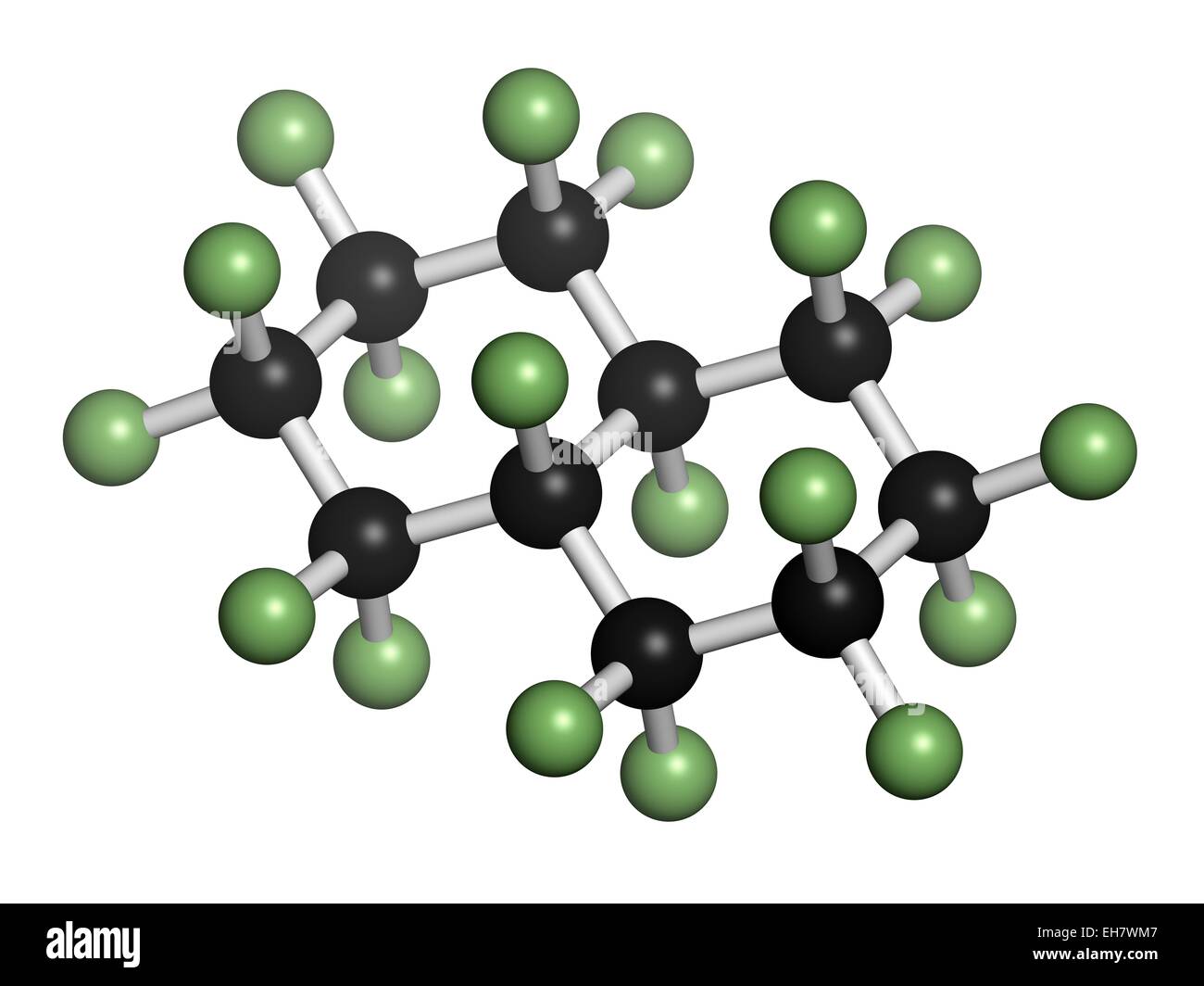 Perfluorodecalin fluorocarbon molecule Stock Photo - Alamy