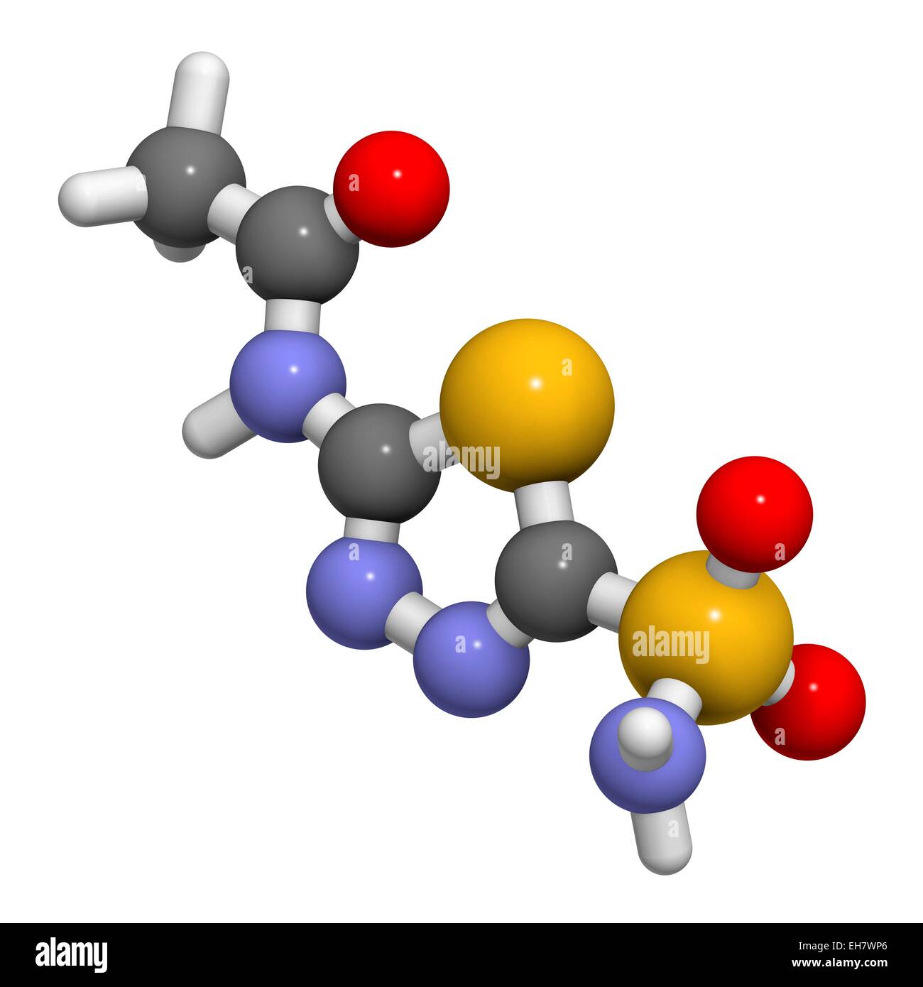 Acetazolamide diuretic drug molecule Stock Photo - Alamy