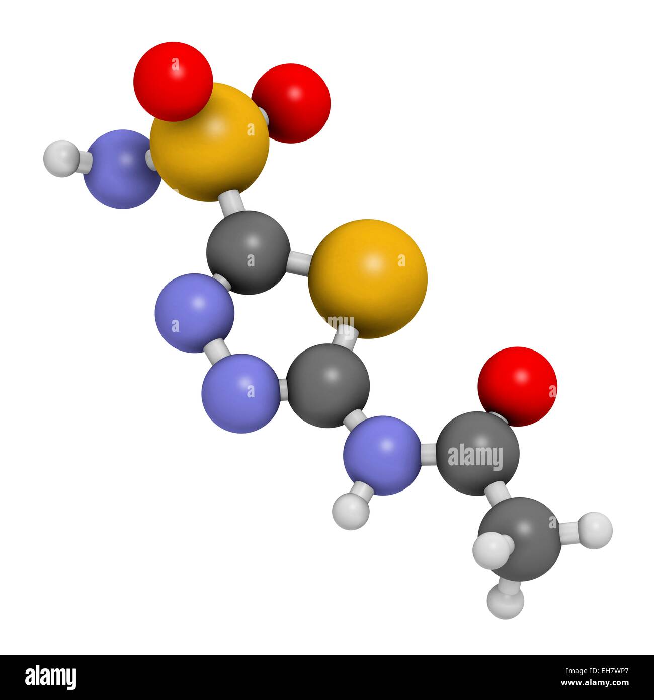 Acetazolamide diuretic drug molecule Stock Photo - Alamy