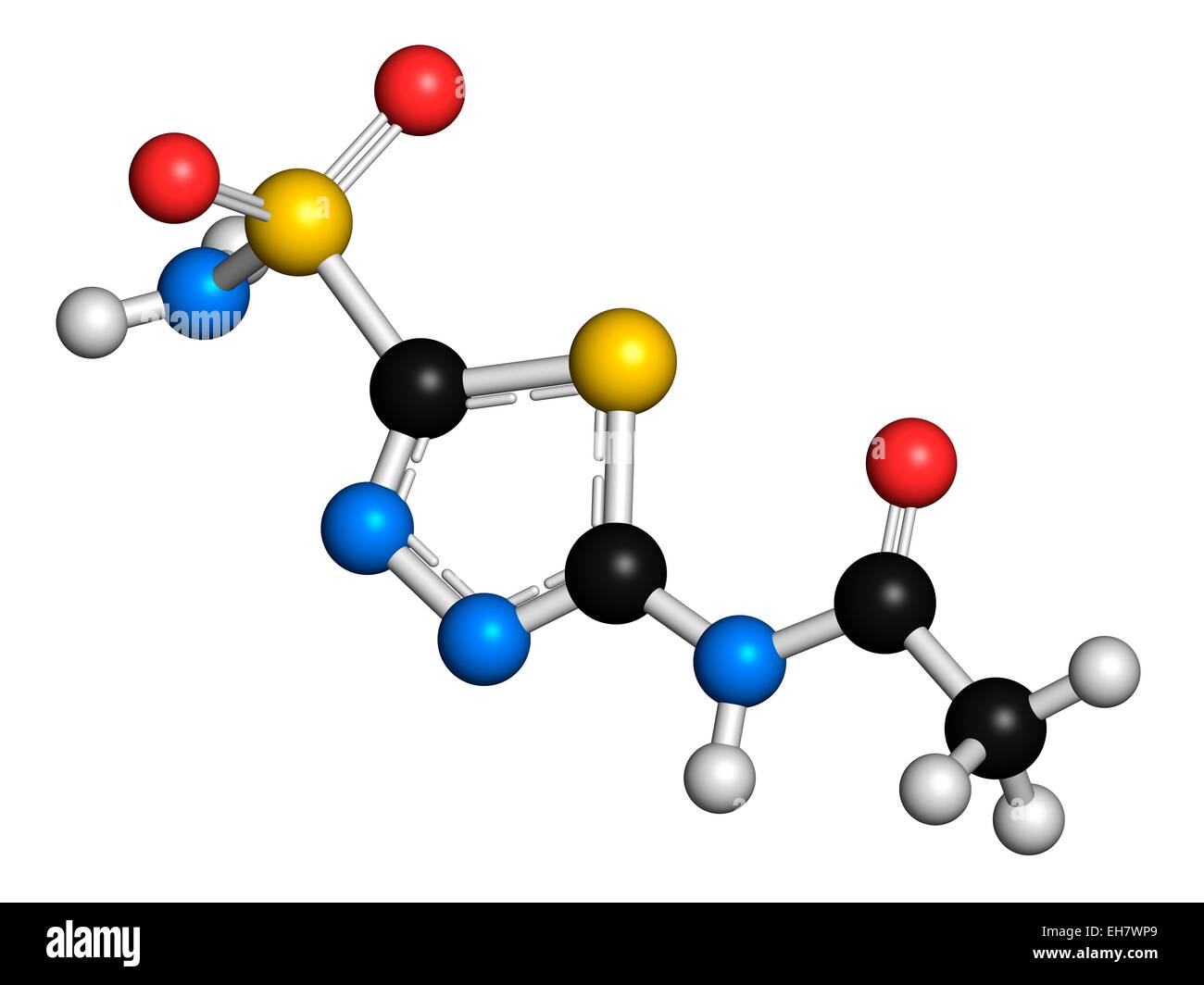 Acetazolamide diuretic drug molecule Stock Photo - Alamy