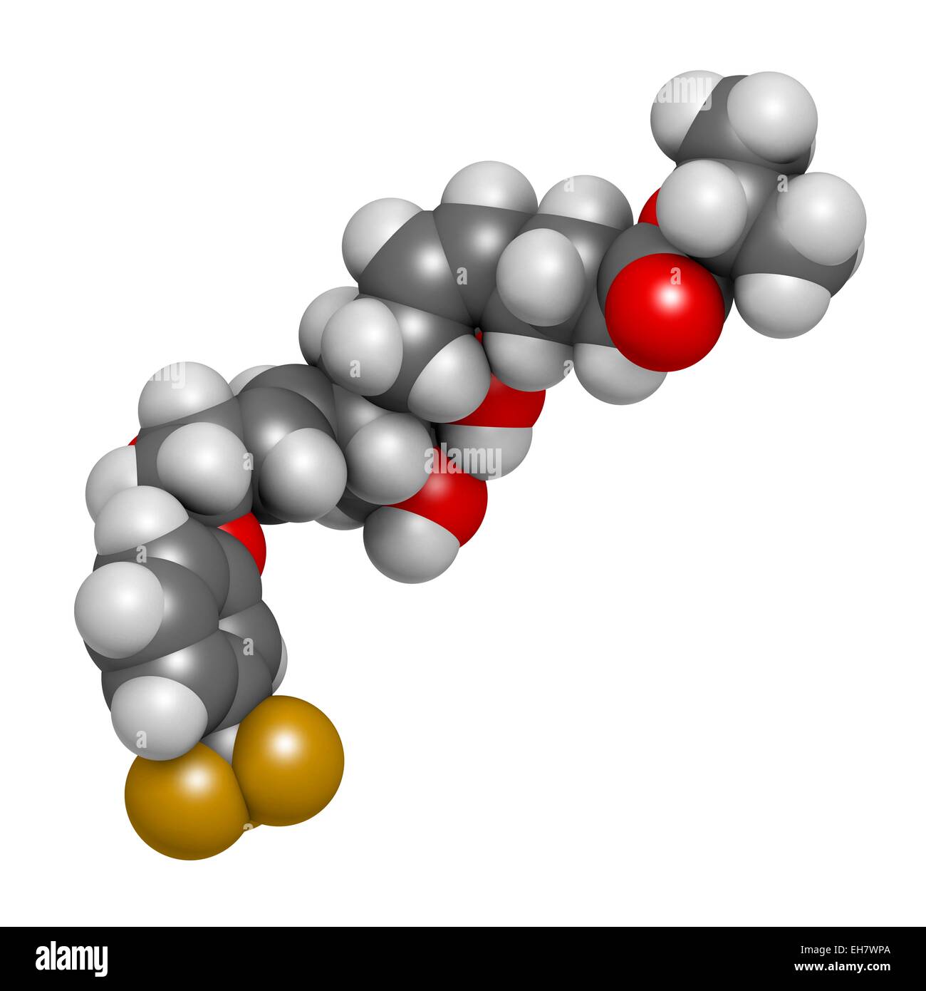 Travoprost eye disease drug molecule Stock Photo - Alamy