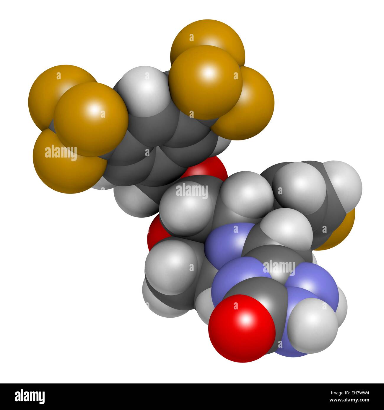 Aprepitant antiemetic drug molecule Stock Photo - Alamy