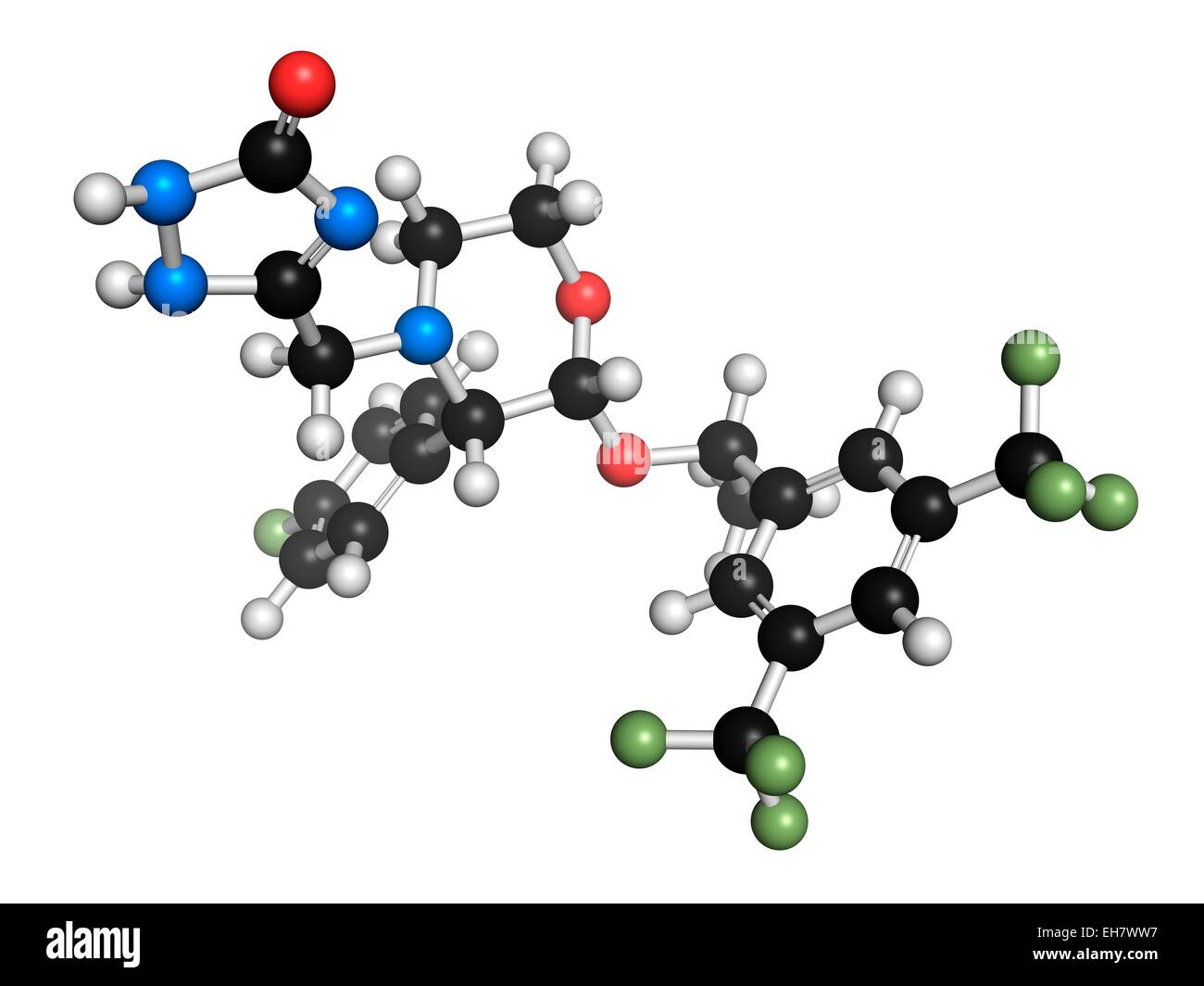 Aprepitant antiemetic drug molecule Stock Photo - Alamy