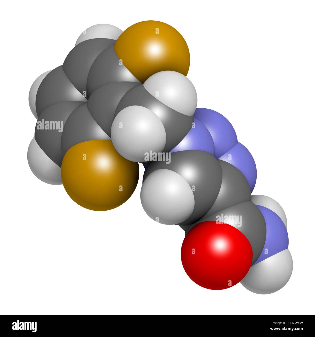 Rufinamide seizures drug molecule Stock Photo - Alamy