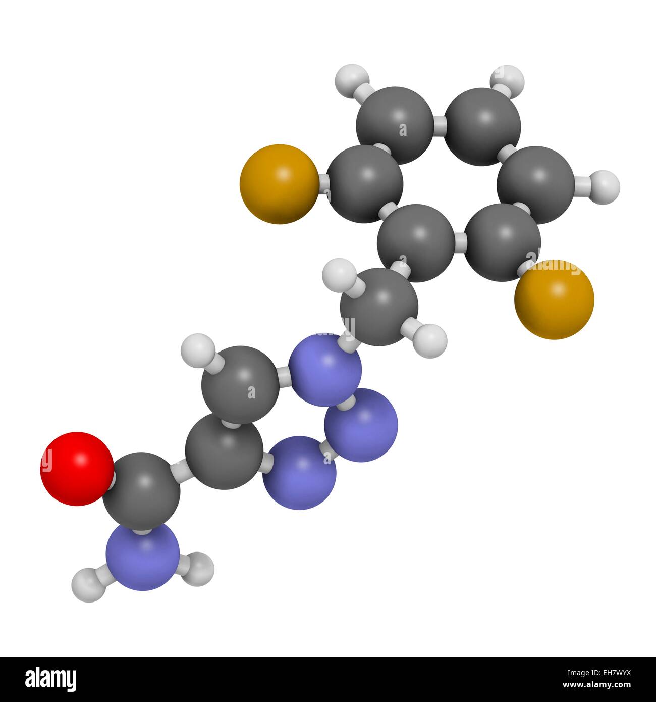 Rufinamide seizures drug molecule Stock Photo - Alamy
