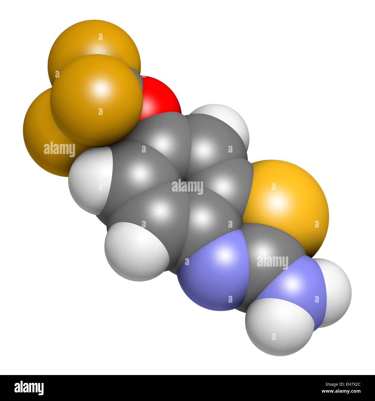 Riluzole ALS drug molecule Stock Photo - Alamy