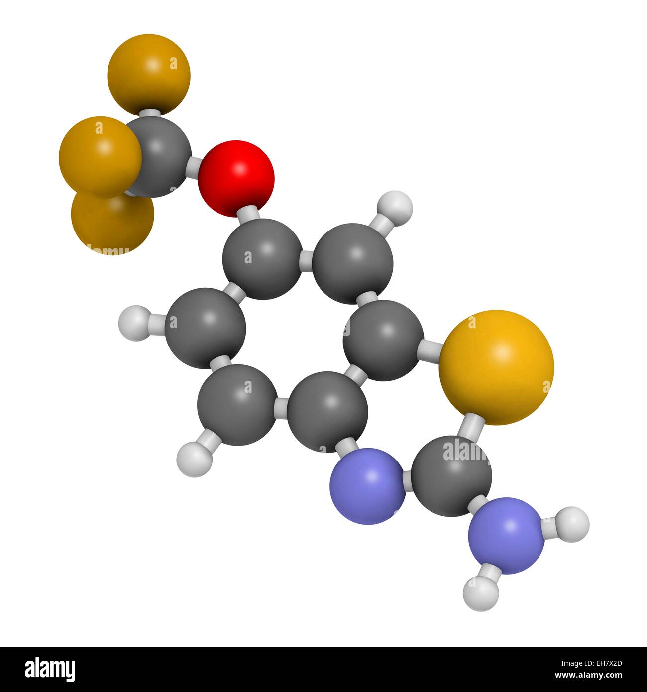 Riluzole ALS drug molecule Stock Photo - Alamy