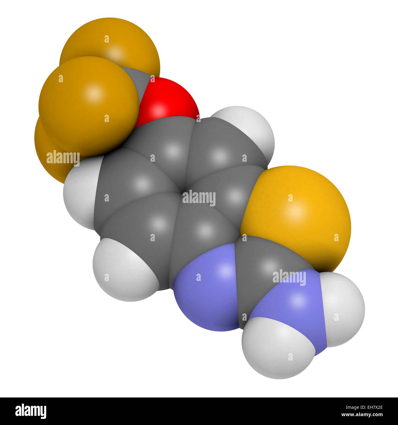 Riluzole ALS drug molecule Stock Photo - Alamy