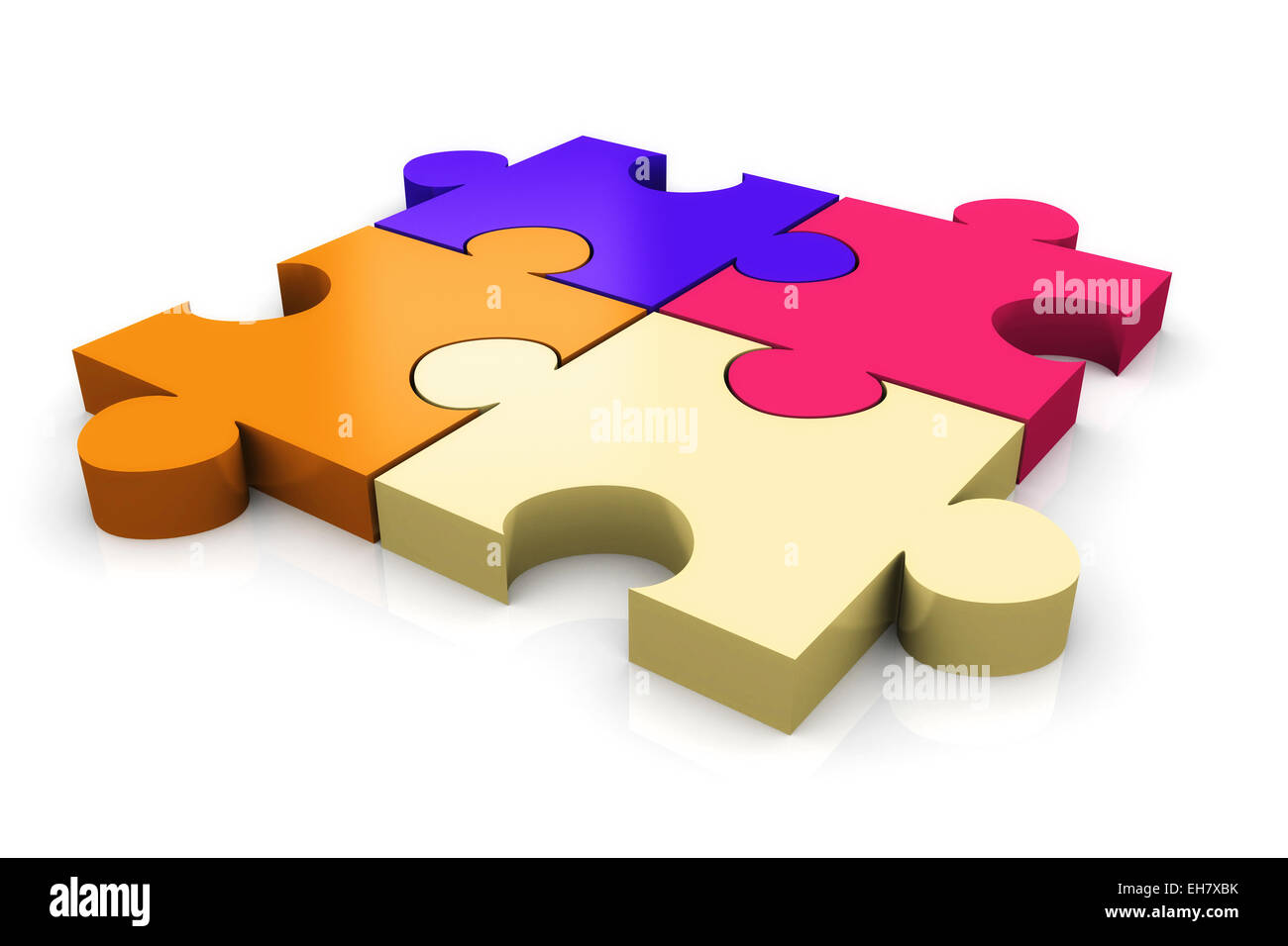 Jigsaw puzzle, illustration Stock Photo - Alamy