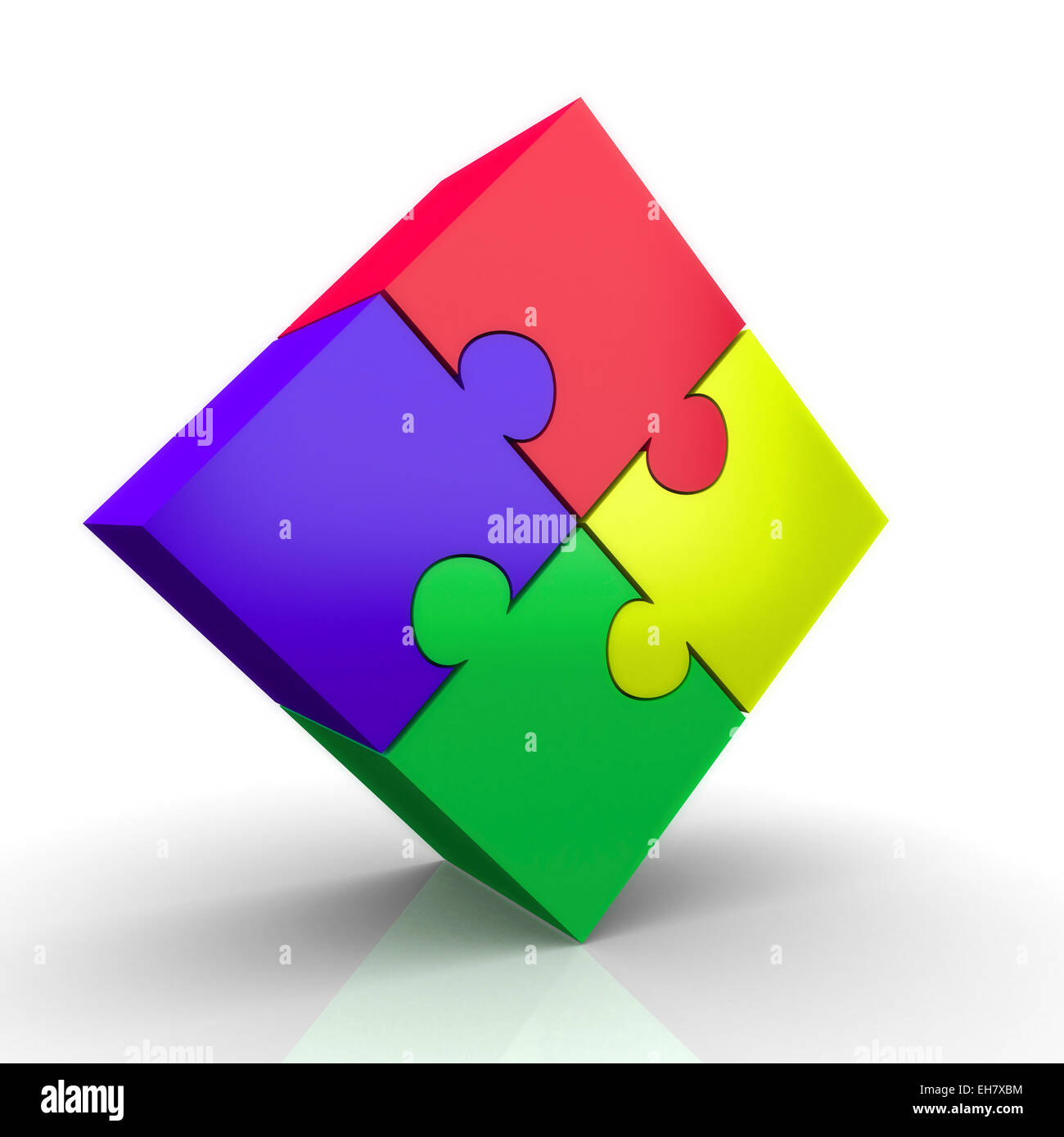 Jigsaw puzzle, illustration Stock Photo - Alamy