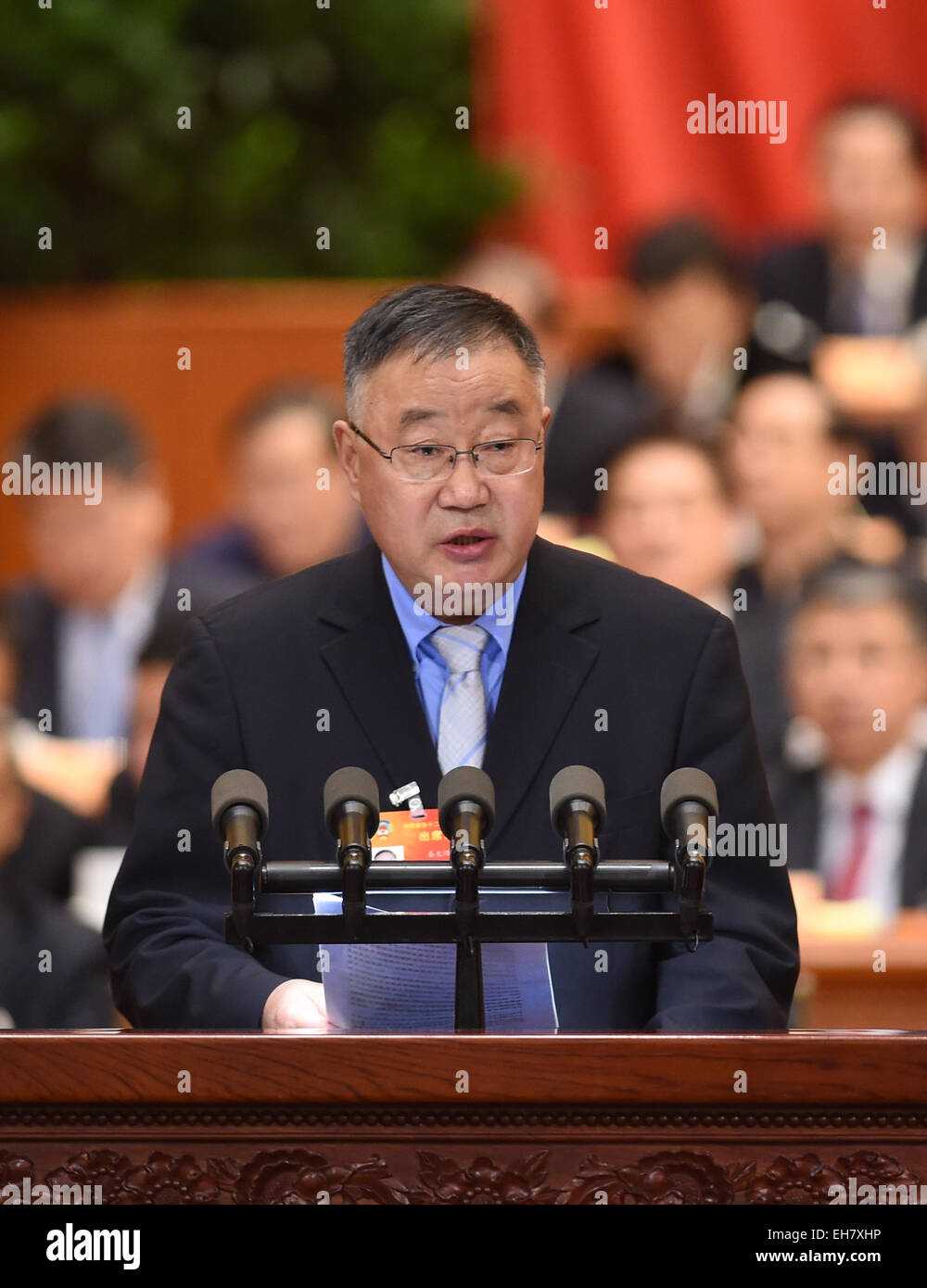 (150309) -- BEIJING, March 9, 2015 (Xinhua) -- Qin Dahe, member of the ...