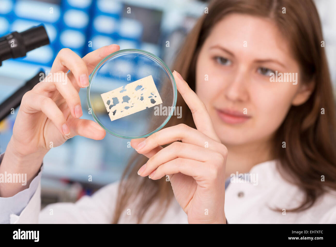Student testing food in lab hi-res stock photography and images - Alamy
