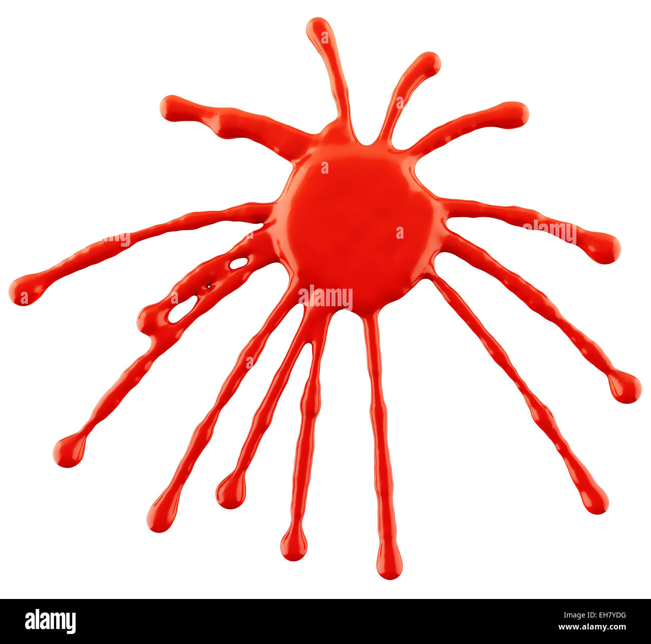 Splash of red ink or paint isolated on white. Large resolution Stock ...