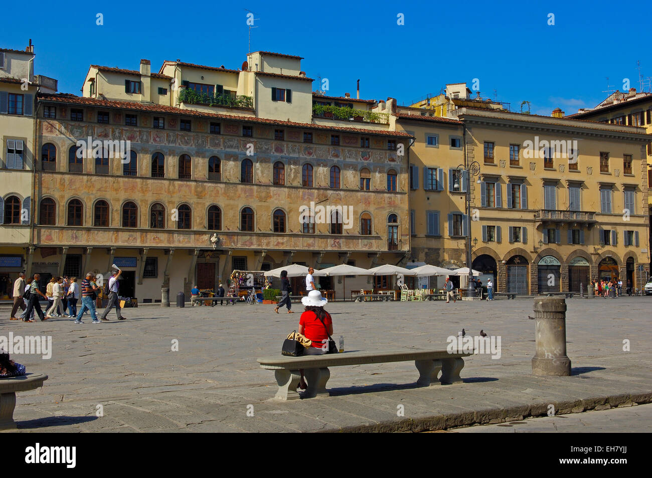 Santa Croce Square, Piazza di Santa Croce, Florence, Tuscany, Italy ...