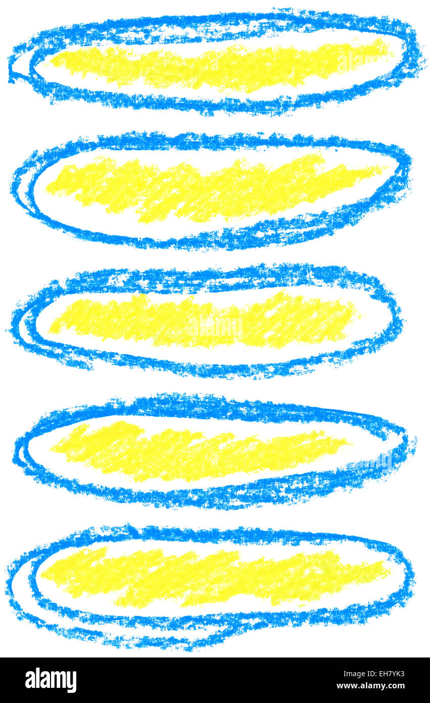 Blue crayon speech bubble hi-res stock photography and images - Alamy