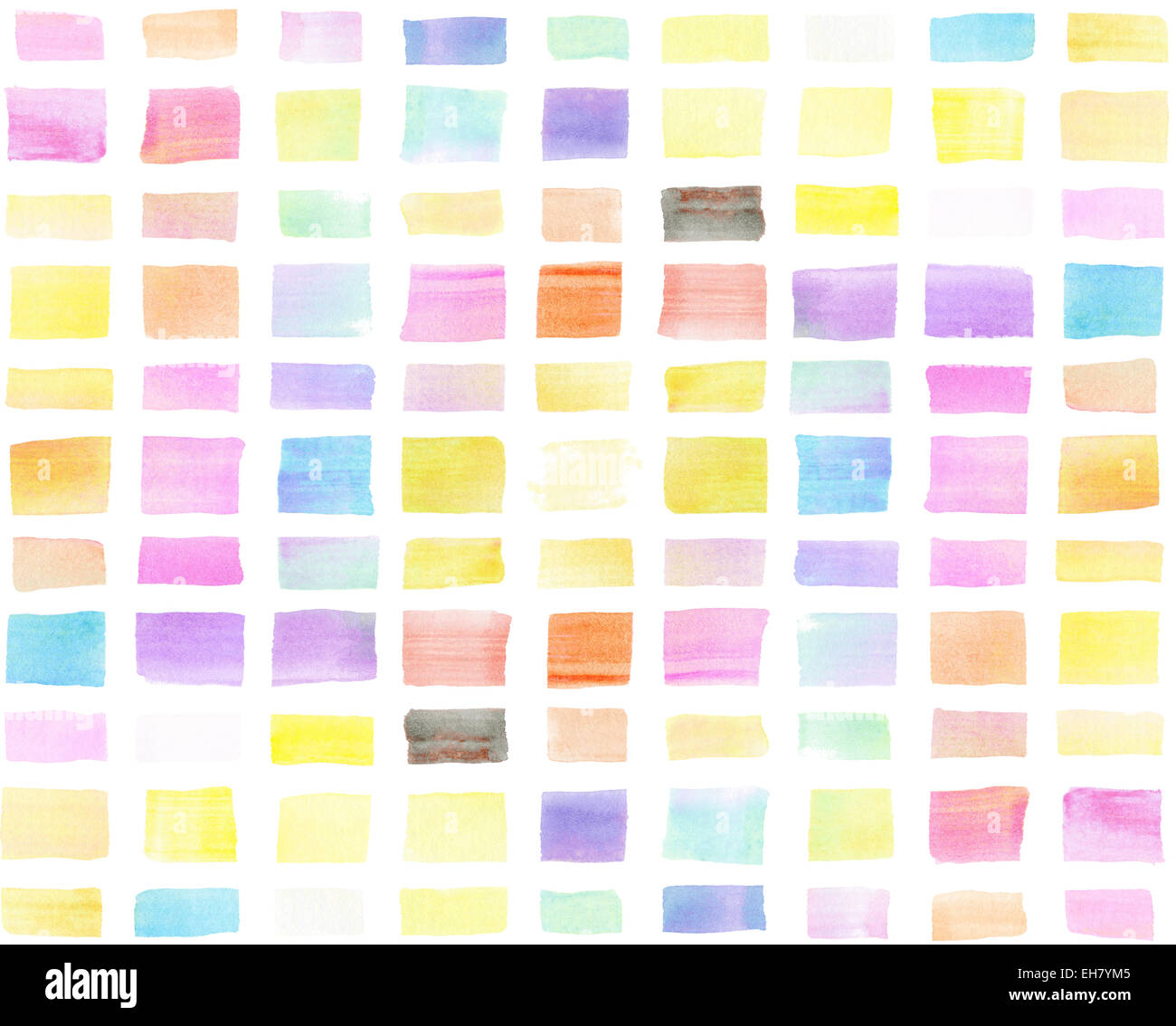 Colorful watercolor hand painted banner, brush strokes Stock Photo - Alamy