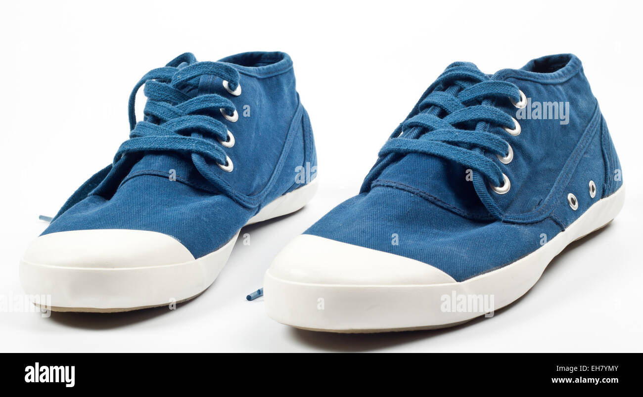 A pair of new blue shoes Stock Photo - Alamy