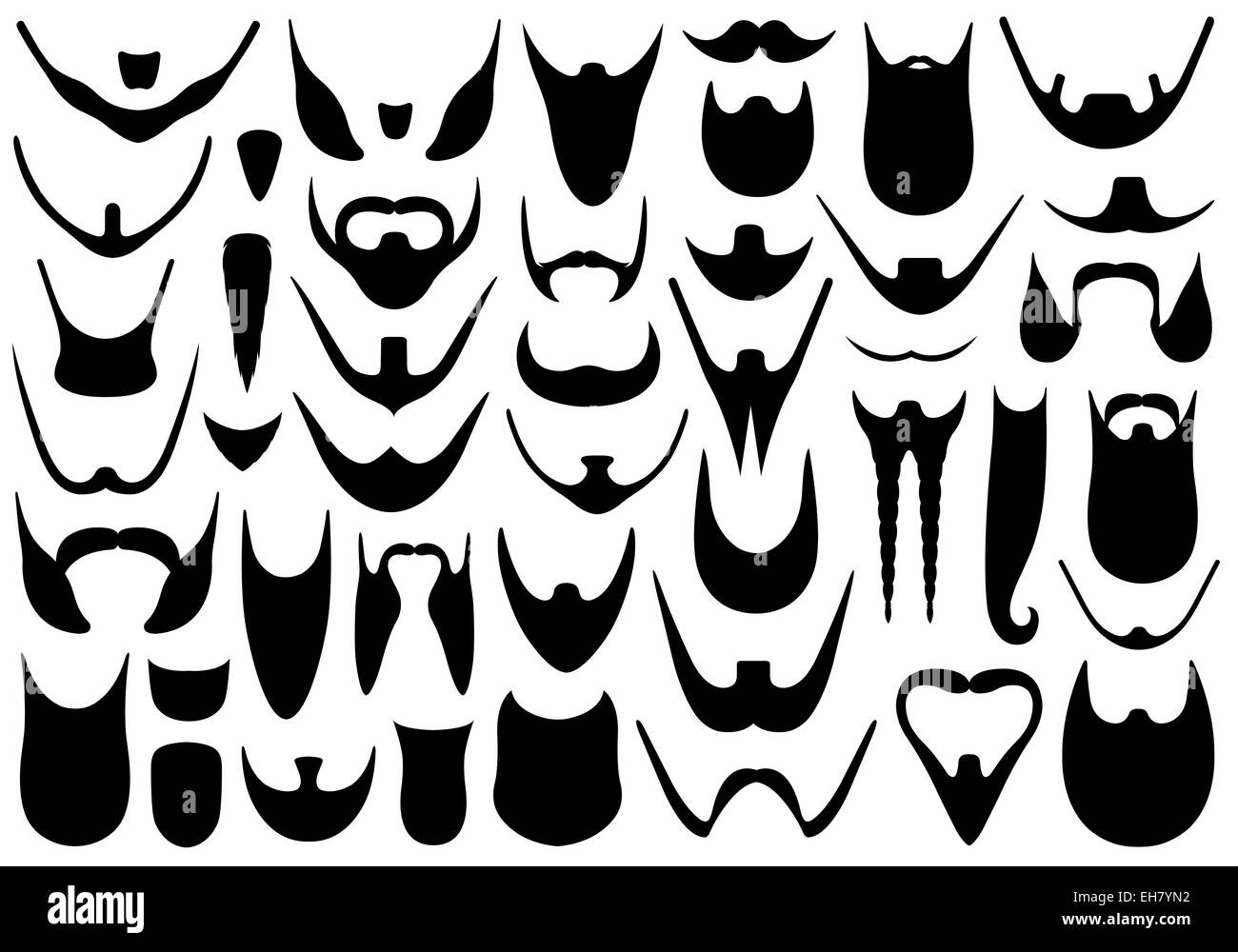 Set of different beards Stock Photo - Alamy
