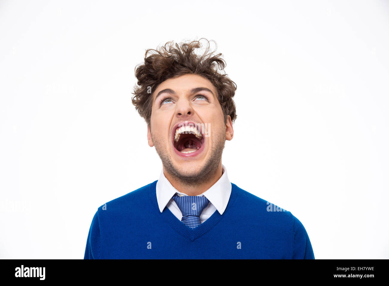 Angry man shouting up hi-res stock photography and images - Alamy