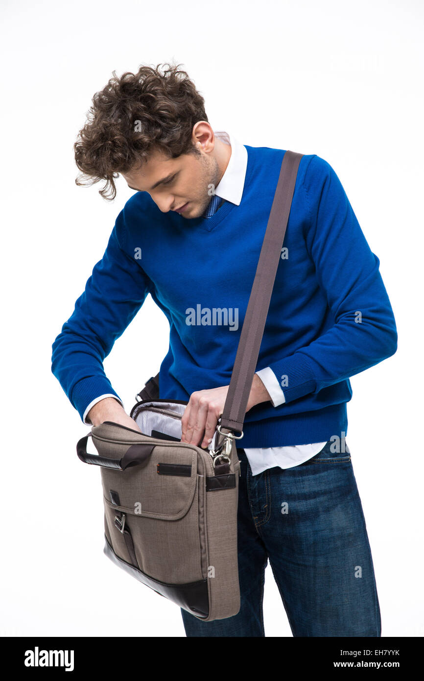 Man searching bag hi-res stock photography and images - Alamy